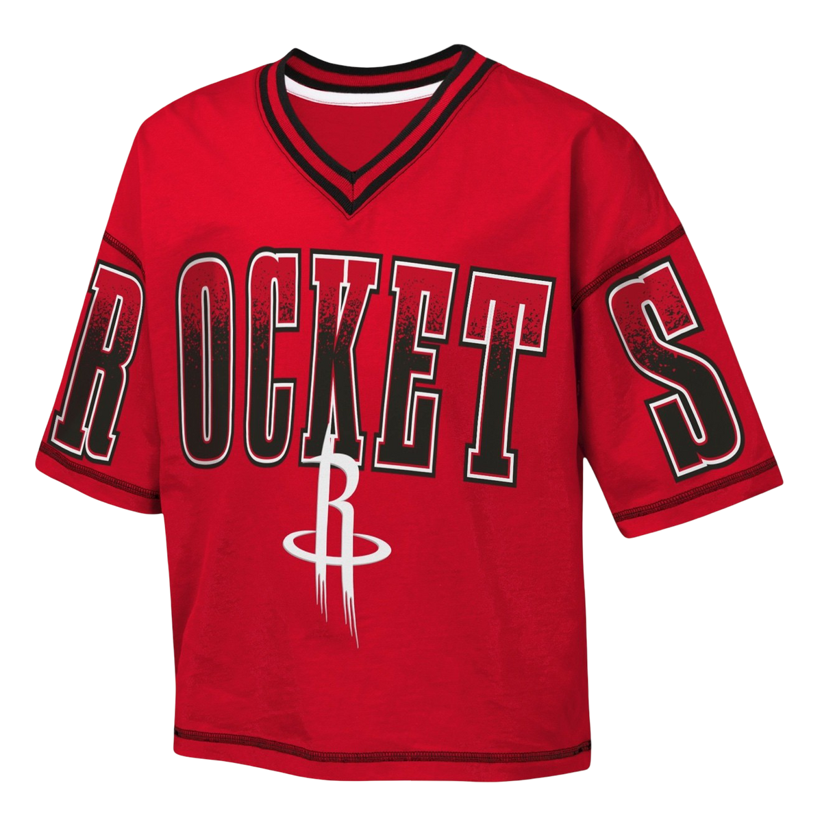 Youth Girl's Houston Rockets Outerstuff Full Court Press Boxy T-Shirt